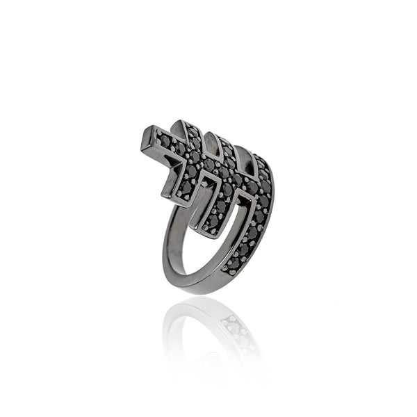 MCL Design Silver Patriarchal Cross Stacking Ring – Matthew Campbell ...